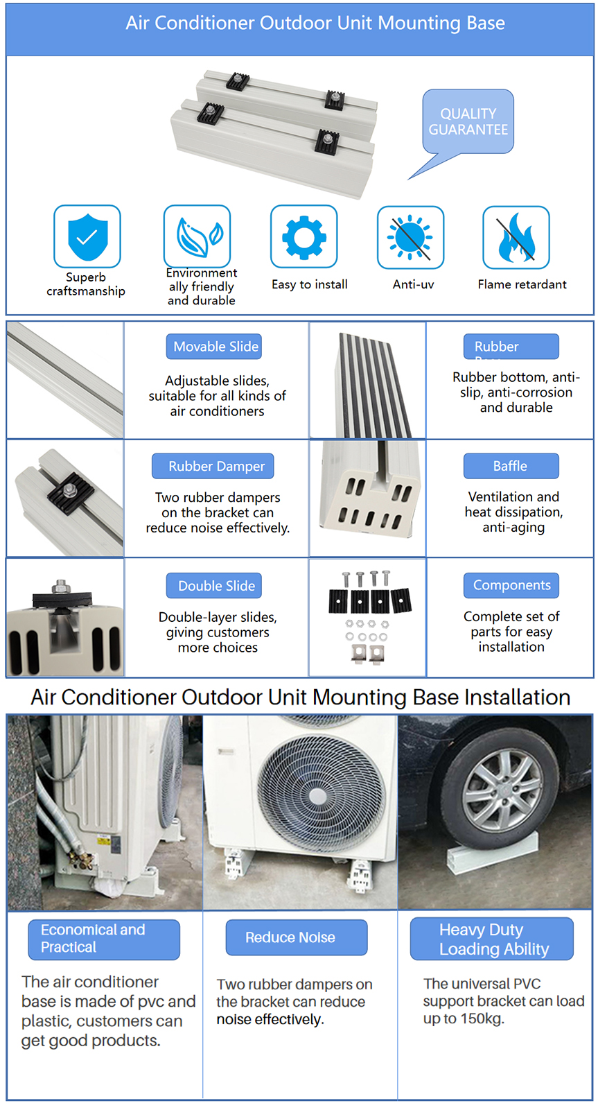 Air Conditioner Plastic Base - Dabund Pipe Air Conditioner Plastic Base - Dabund Pipe